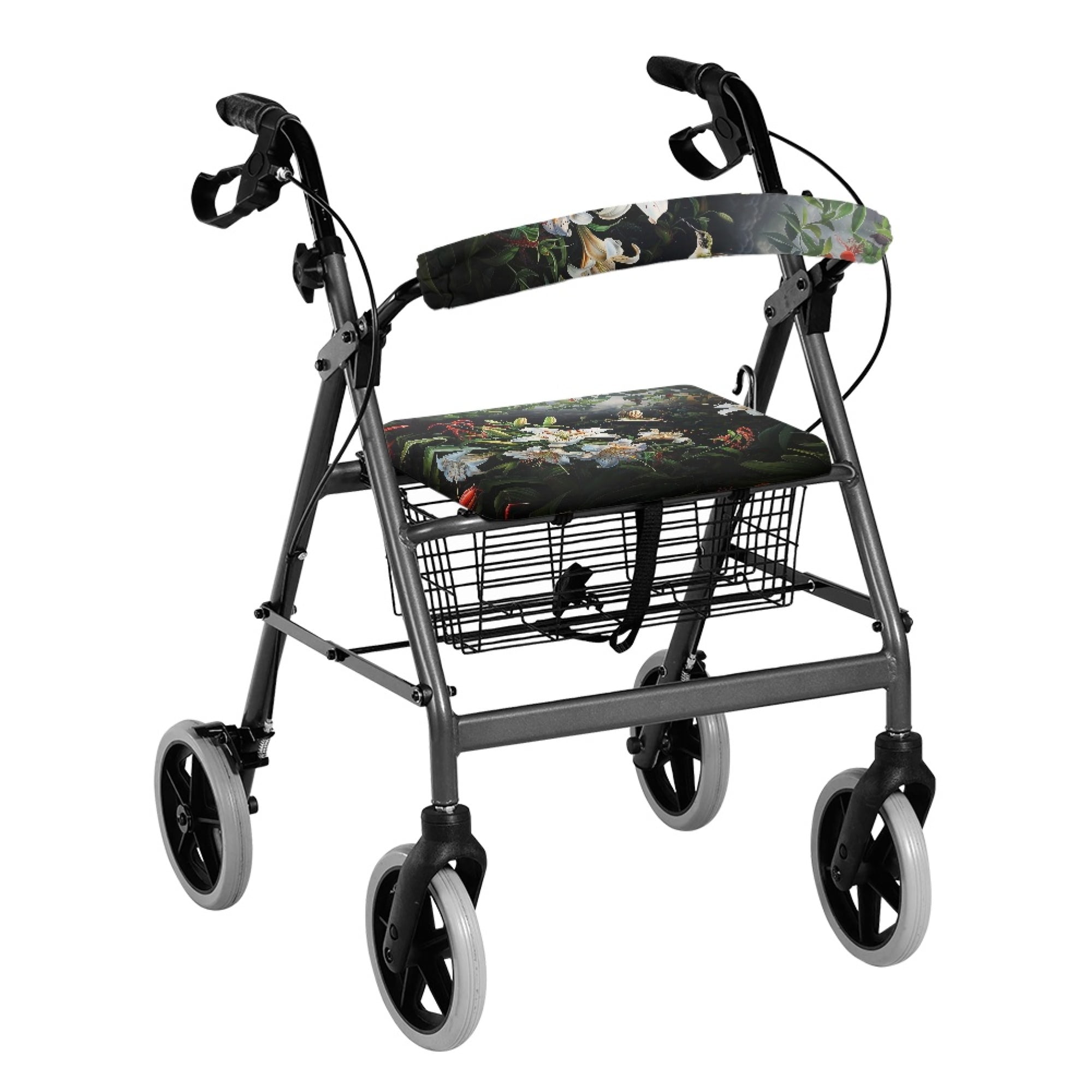 COEQNE Flower Rollator Seat and Back Rest Covers Walker Covers Set of 2 ...