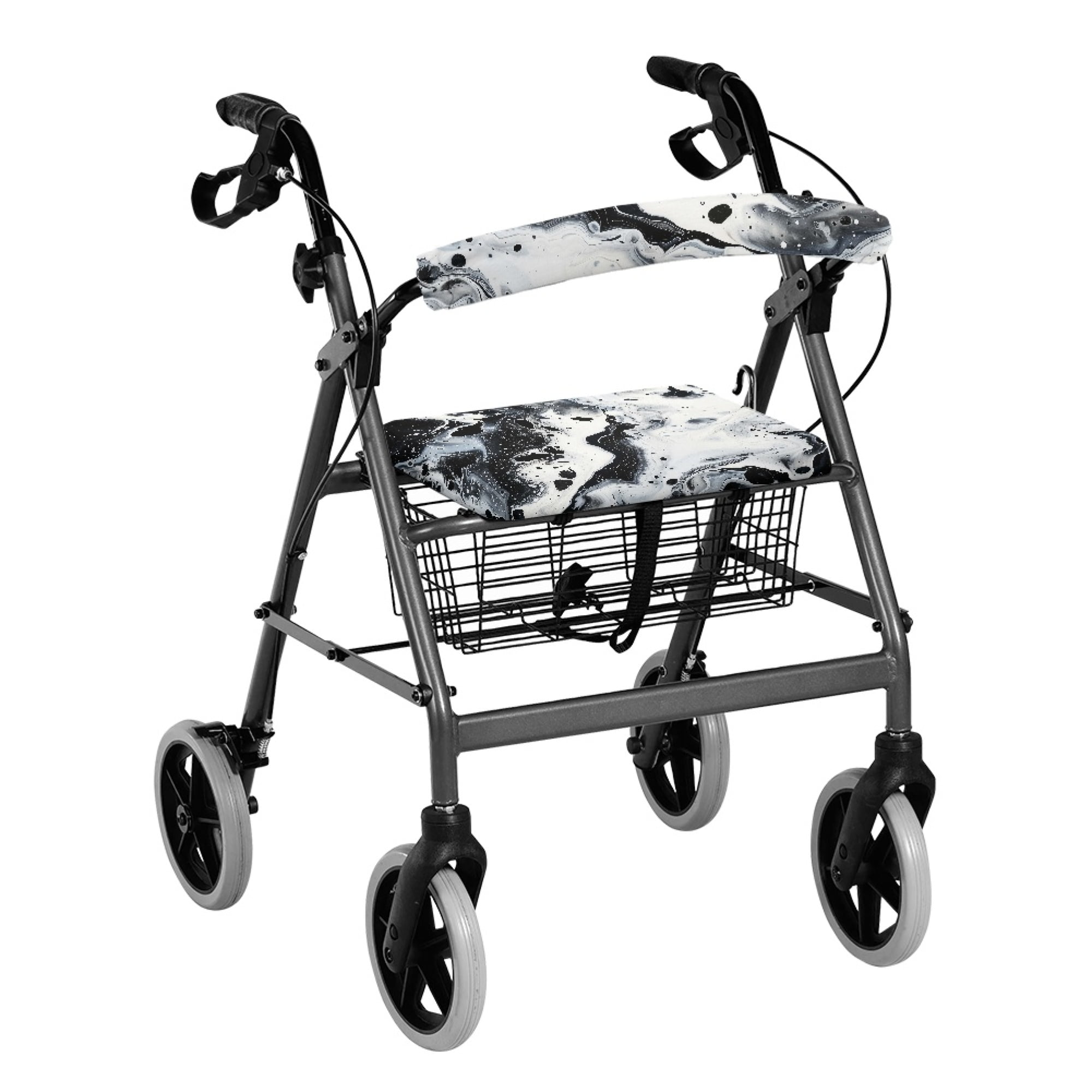 COEQNE Marble Rollator Seat and Back Rest Covers Universal Rollator ...