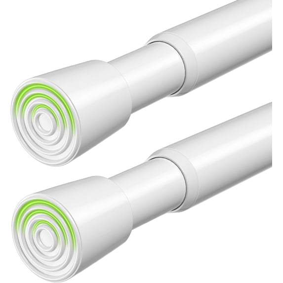 COEQWD-2 Pack Spring Tension Rods 26-39 Inches Adjustable White No ...