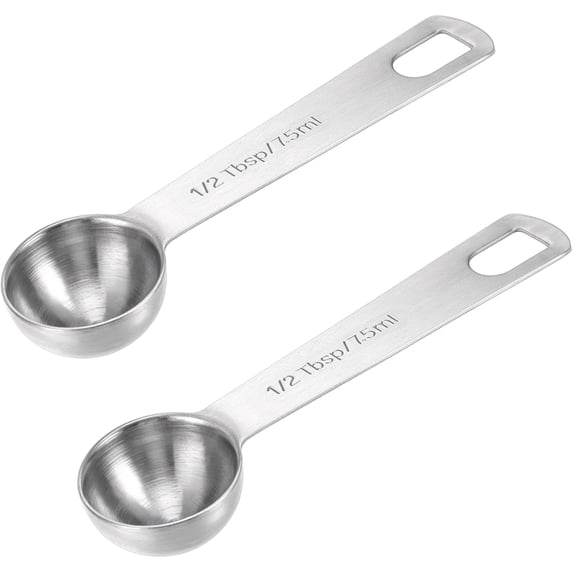 COEQWD-2 Pcs 1/2 Tablespoon Measuring Spoon - Stainless Steel Teaspoons ...