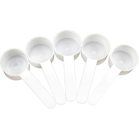 COEQWD-5 PCS 10 Gram Spoon Measuring Scoop Teaspoon Laundry Detergent ...