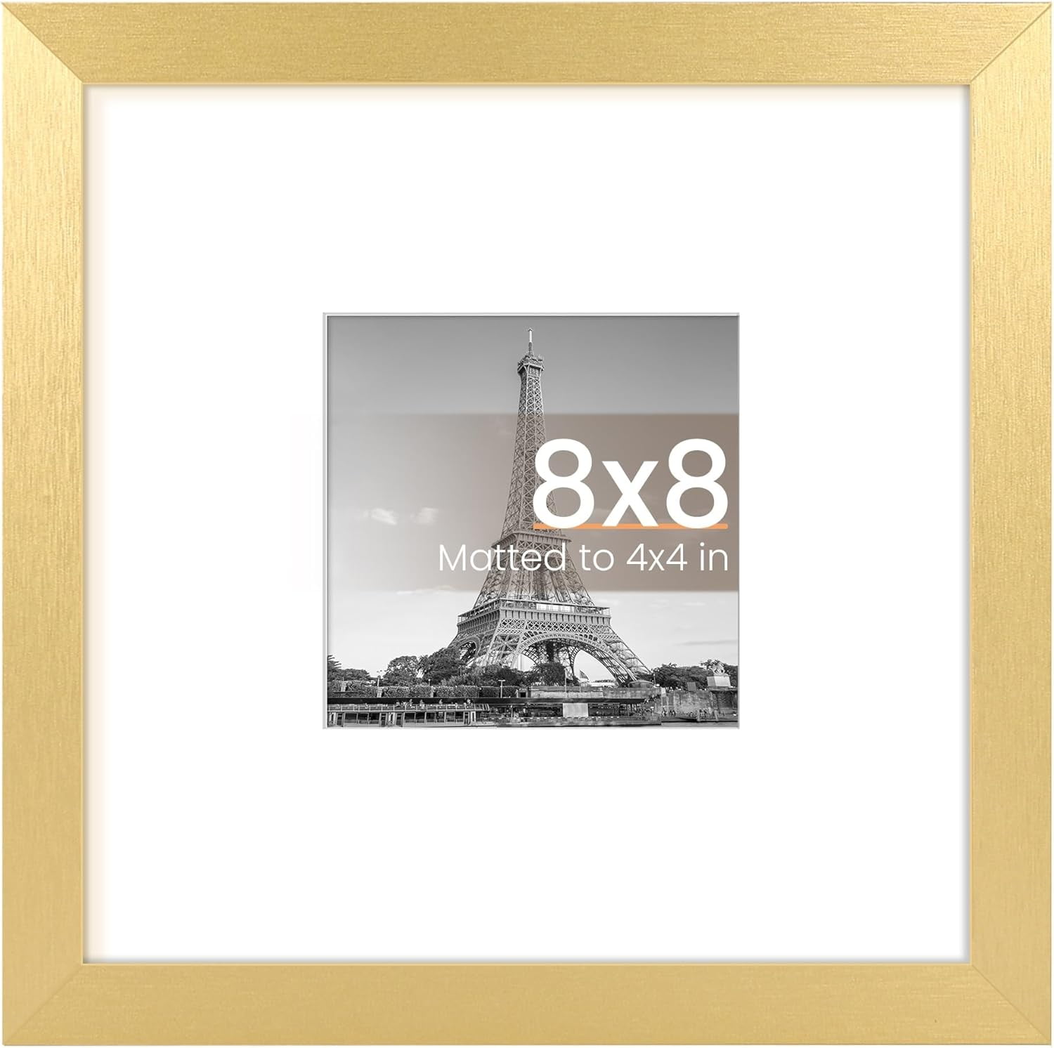 COEQWD-8x8 Picture Frame, Display Pictures 4x4 with Mat or 8 x 8 ...