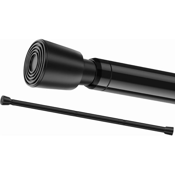 COEQWD-Black Shower Curtain Rod,Tension Rods for Windows, 5/8" Dia ...