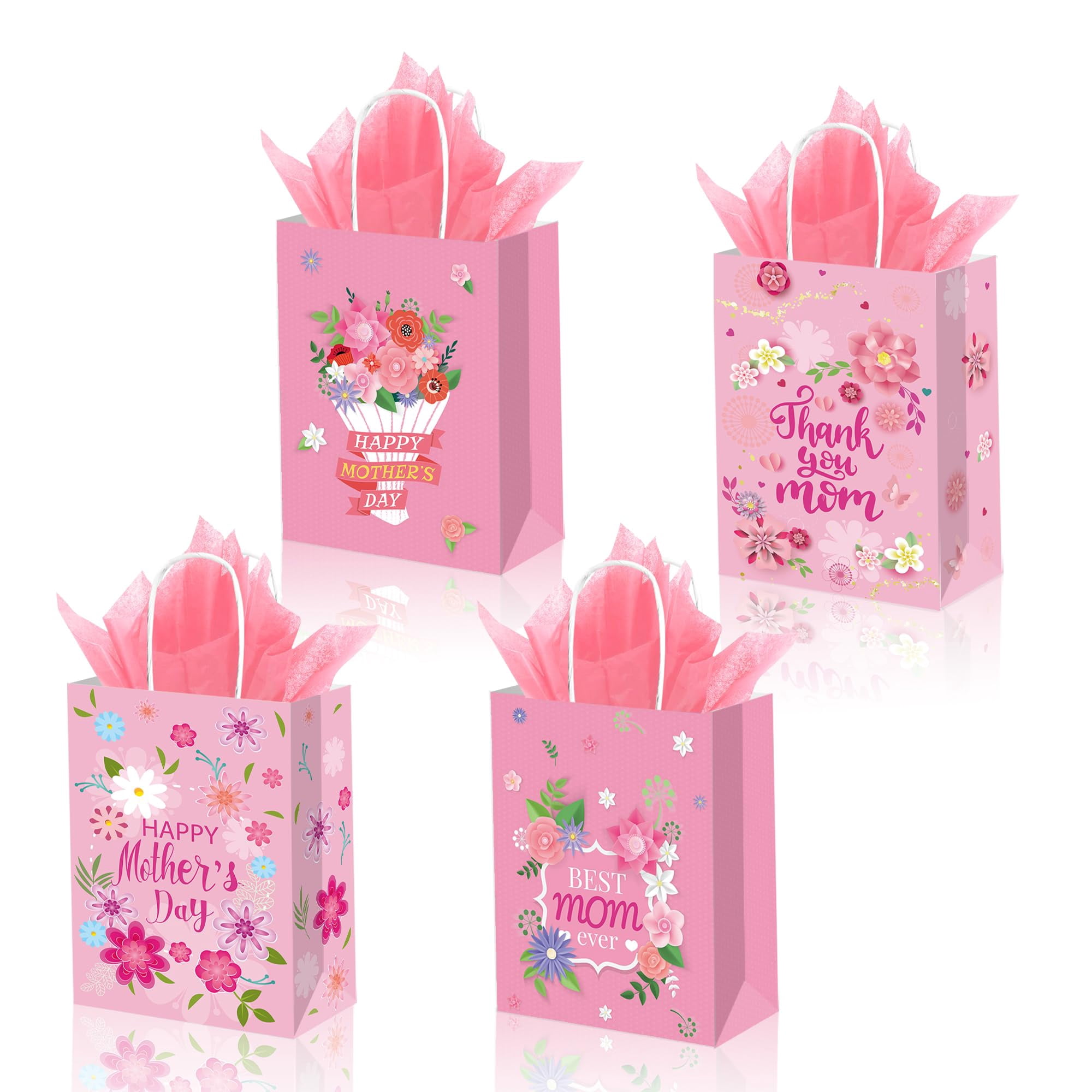 COFDDS 12 PCS Mothers RRF12 Day Gift Bags with Handle and Tissue Paper ...