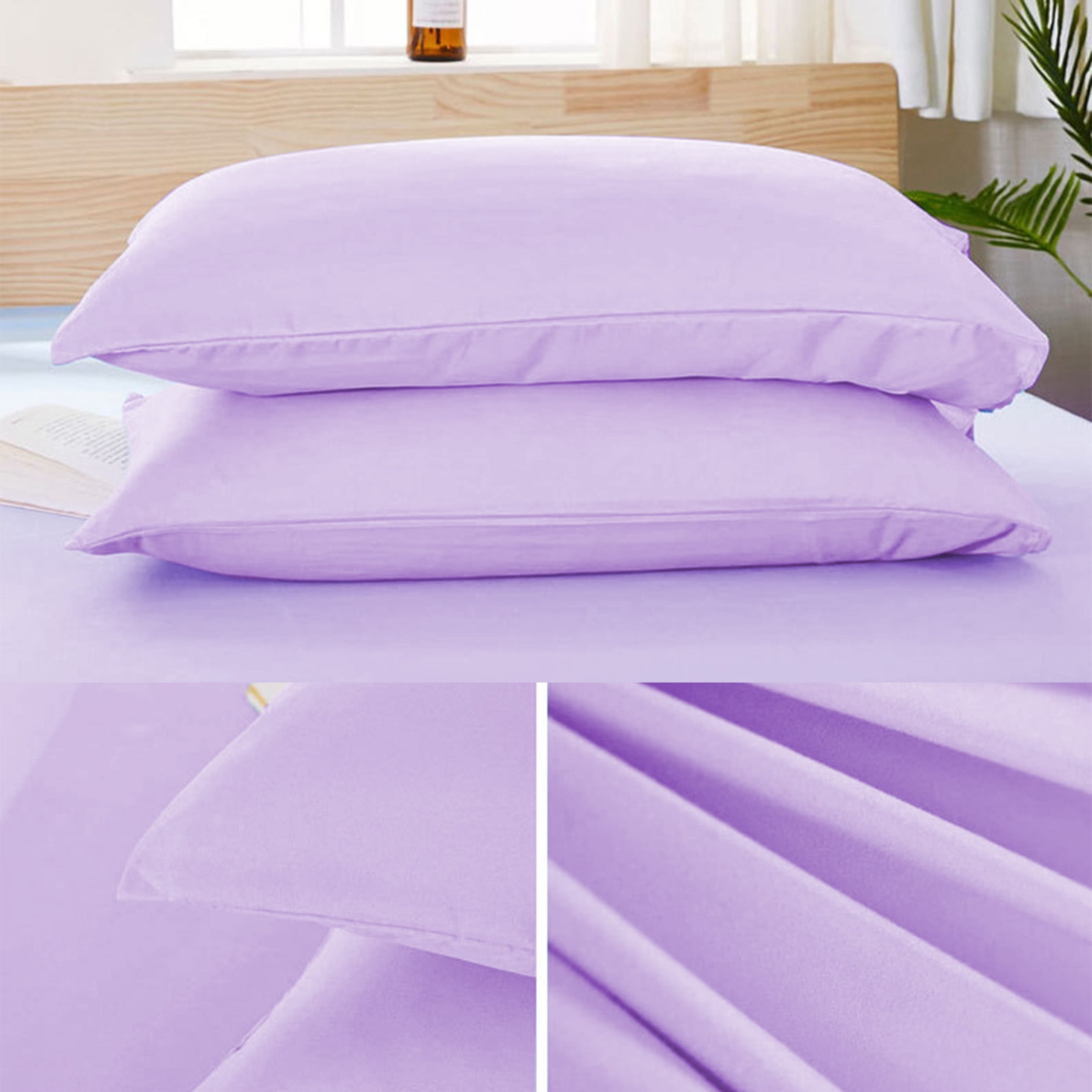 COFEST 2-Pack Soft Nylon Spandex Pillow Cases with Envelope Closure ...