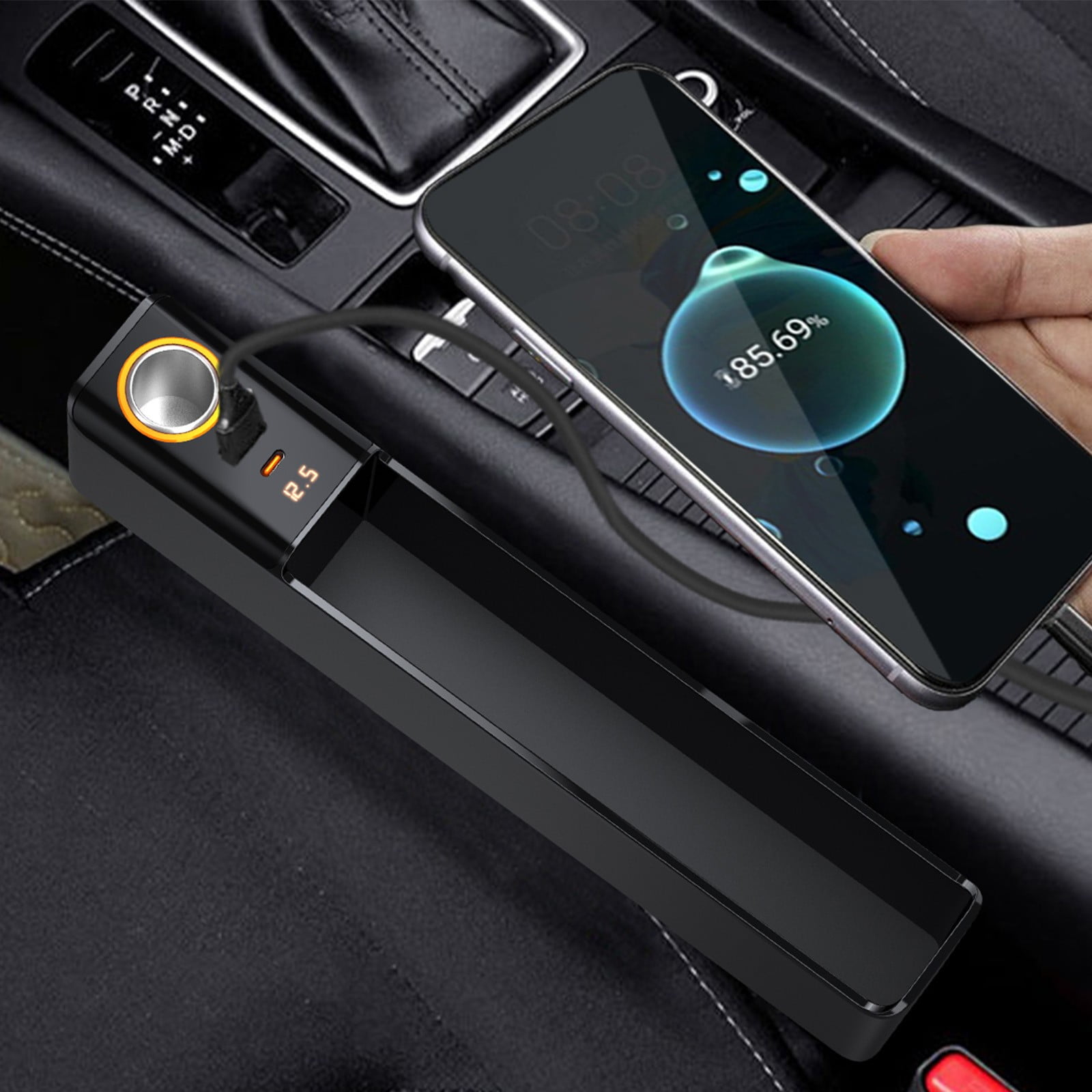 COFEST 2-USB Car Seat Gap Filler Organizer with Cup Holder， Phone ...