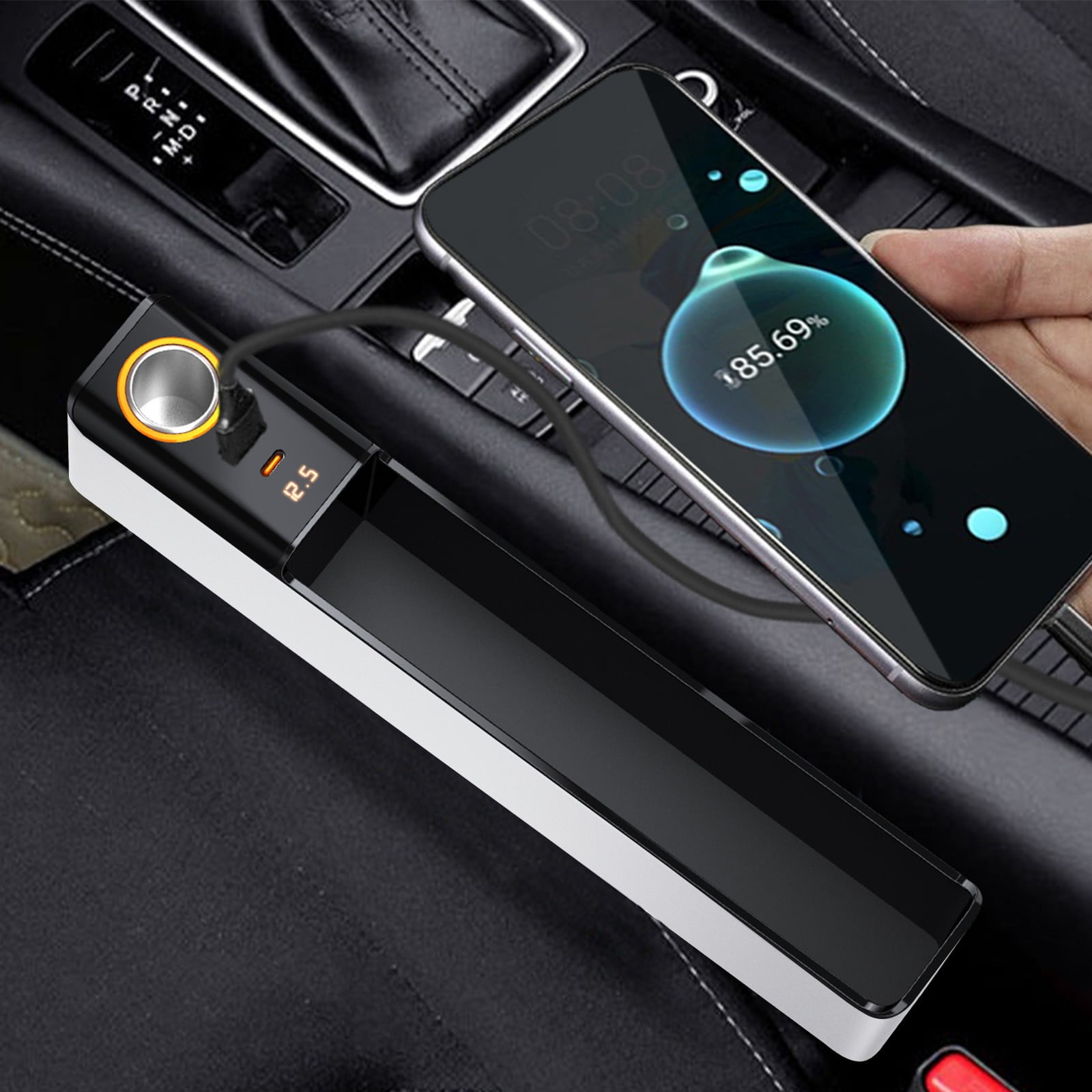 COFEST 2-USB Car Seat Gap Filler Organizer with Cup Holder， Phone ...