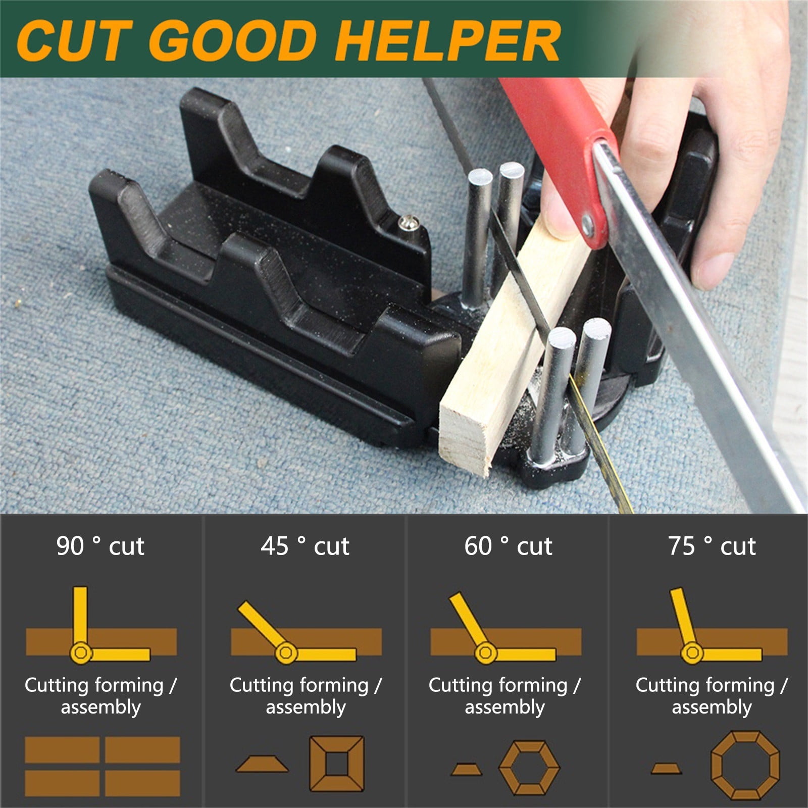COFEST 2-in-1 Miter Cutting Measurement Tool - Accurate Bevel Measuring ...