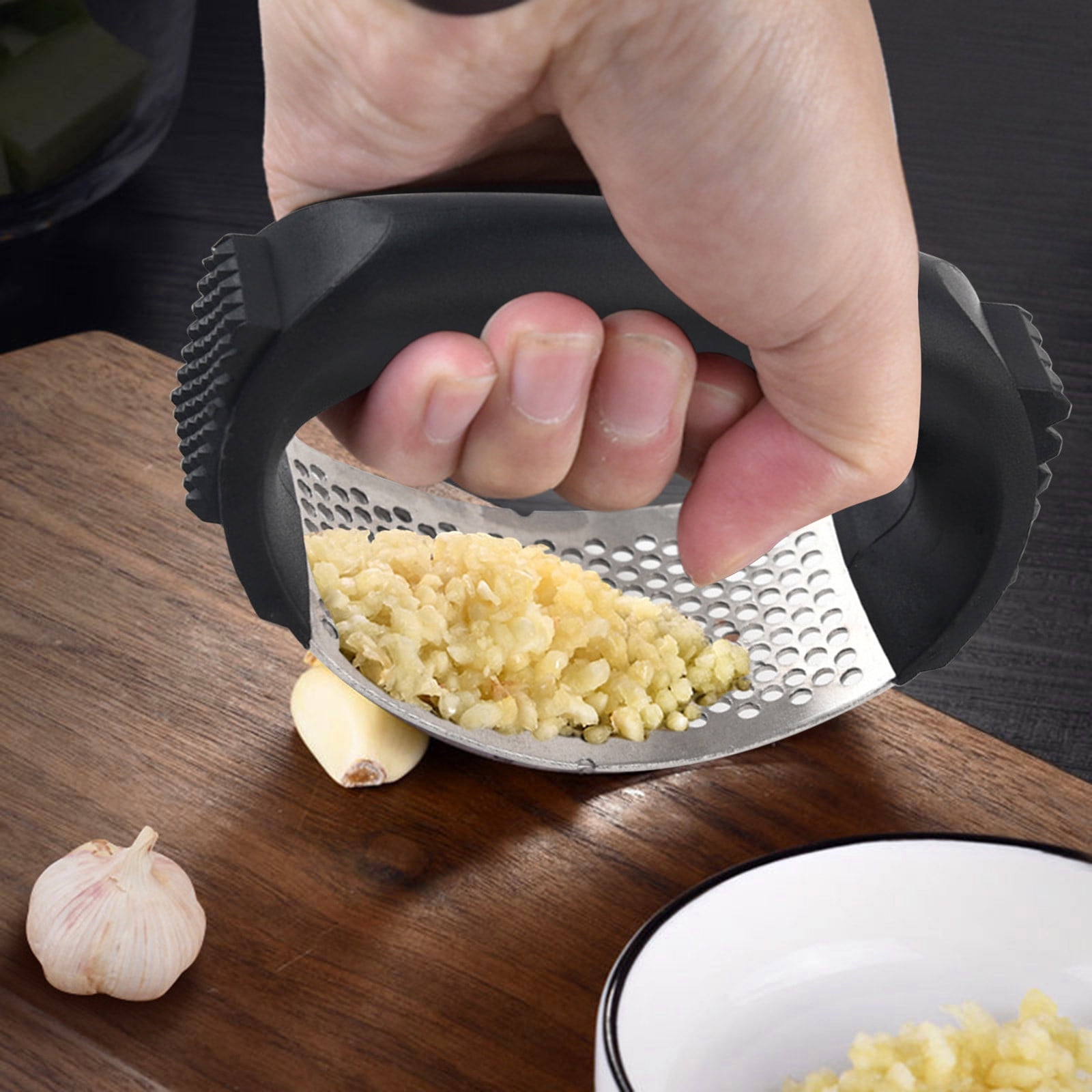 COFEST 2024 Upgrade Stainless Steel Garlic Presser Garlic Press Rocker ...