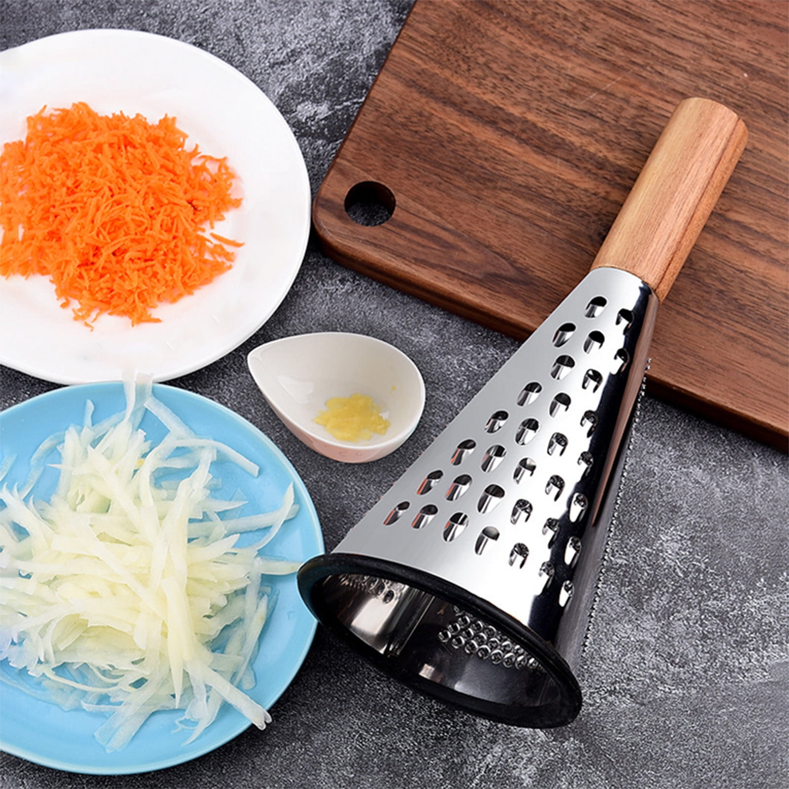 COFEST 4-in-1 Stainless Steel Box Grater with Rubber Base & Handle ...