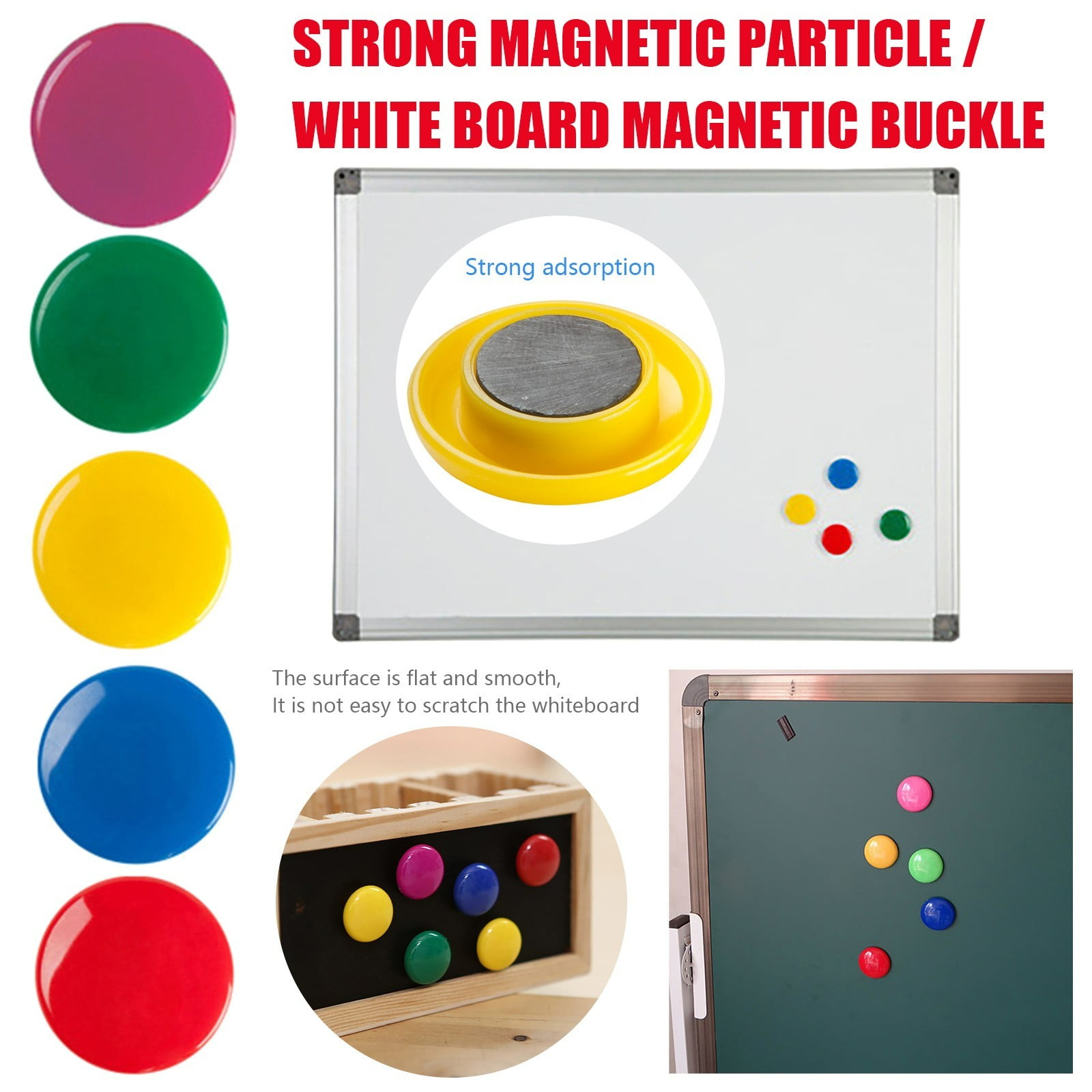 COFEST Blackboard Magnets Round Button, Refrigerator Office Decorative ...