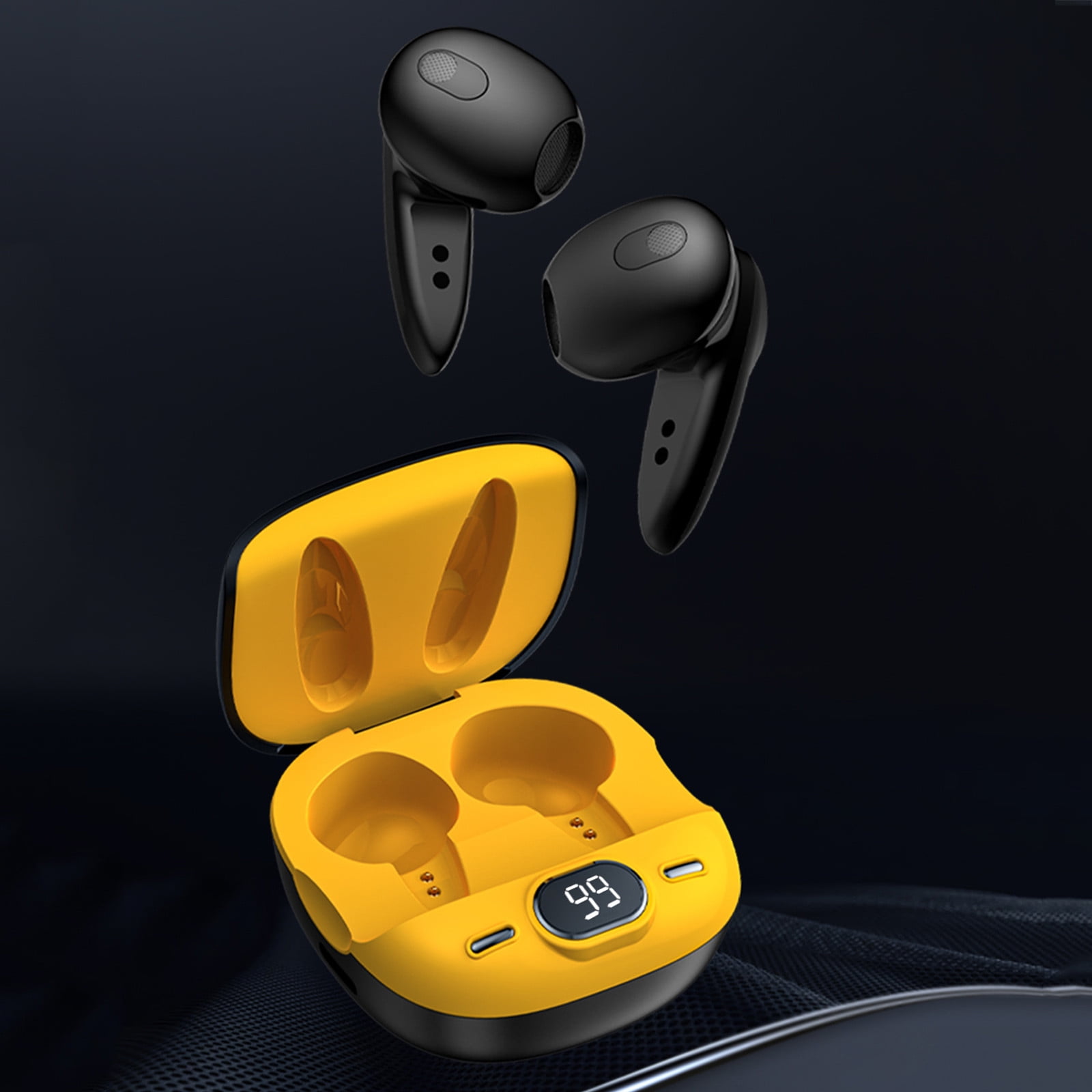 COFEST Bluetooth 5.2 Wireless Earbuds with LED Digital Display Charging ...