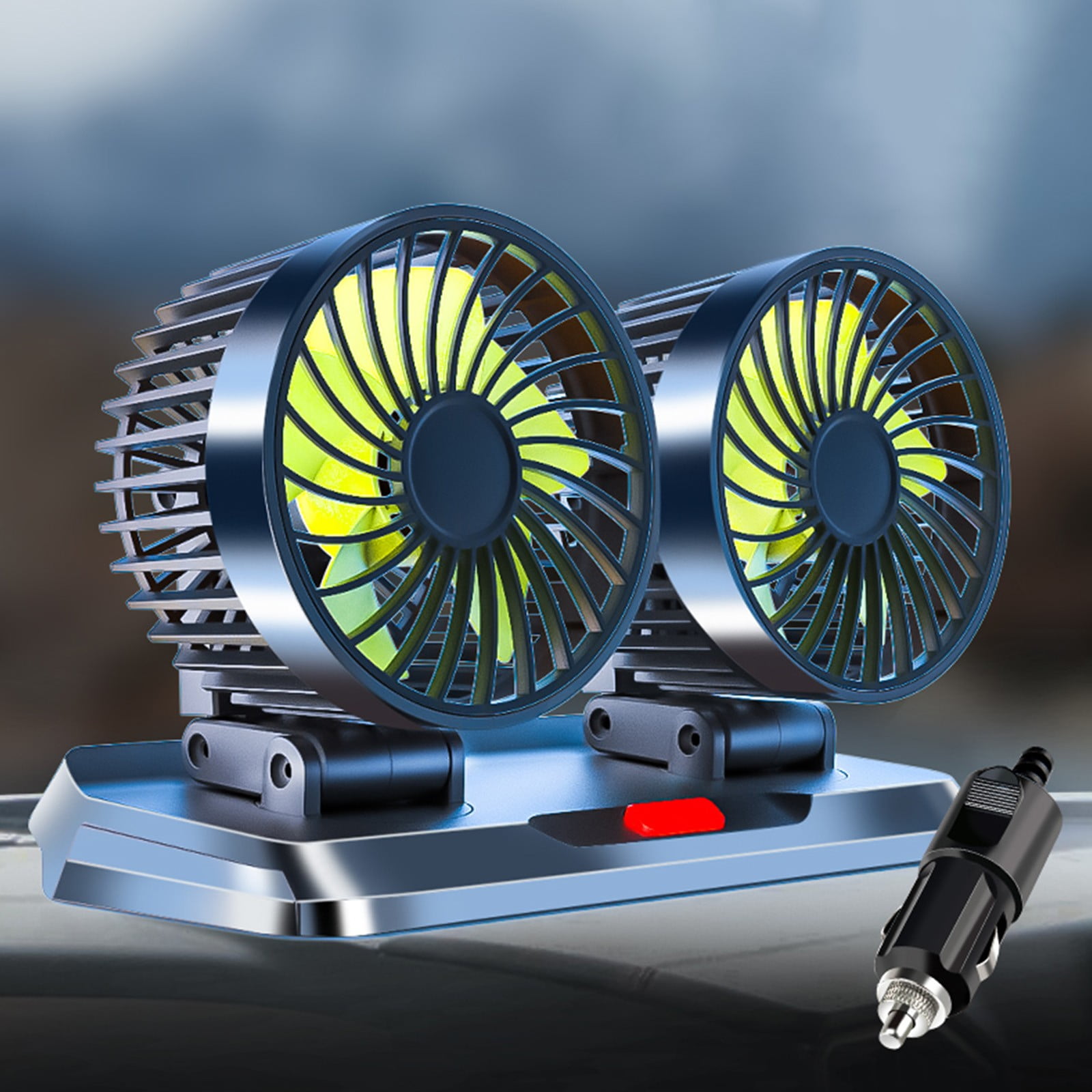 COFEST Car Fan Portable Rocking Head Fan Third Speed Durable Double ...