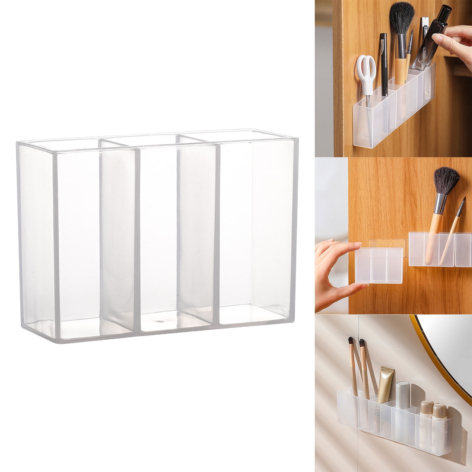 COFEST Clear Acrylic Silverware & Pen Organizer Caddy, Transparent ...