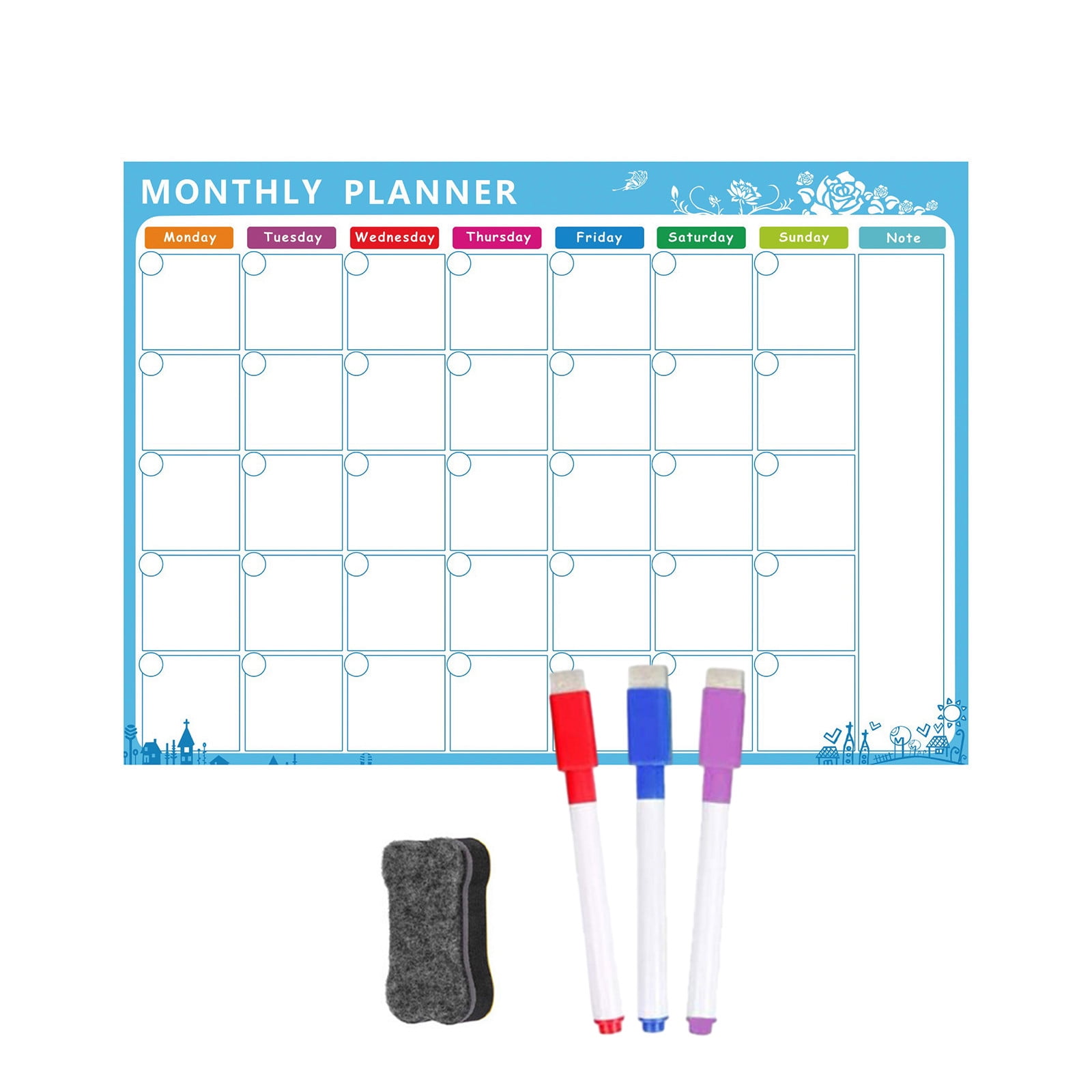 COFEST Drys Erasable Calendar， Magnetic Calendar for Fridge， Kitchen ...