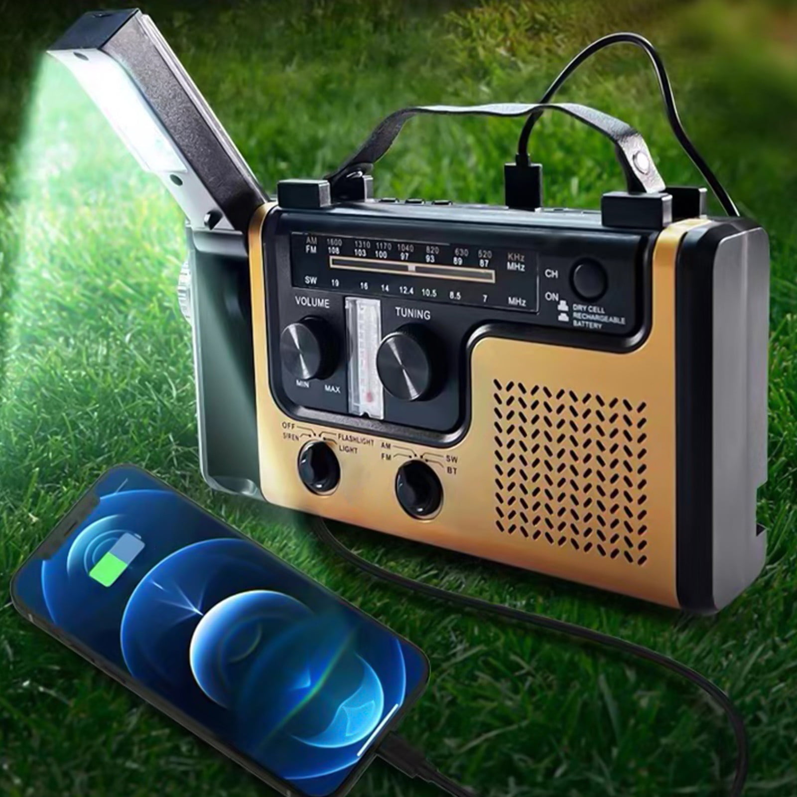 COFEST Emergency Radio Hand Crank， AM/FM/SW/BT Radio， Portable Battery ...