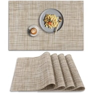 PVC Table Mat, Placemats for Dining Table Waterproof Wipeable Placemats ...
