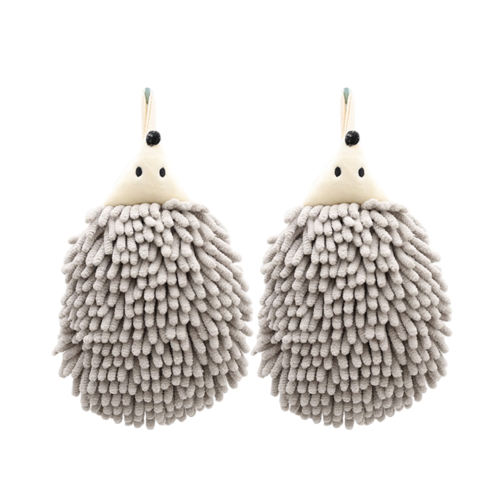 COFEST Hedgehog Chenille Hand Towel Cute Hanging Hand Wipe Ball Hand ...