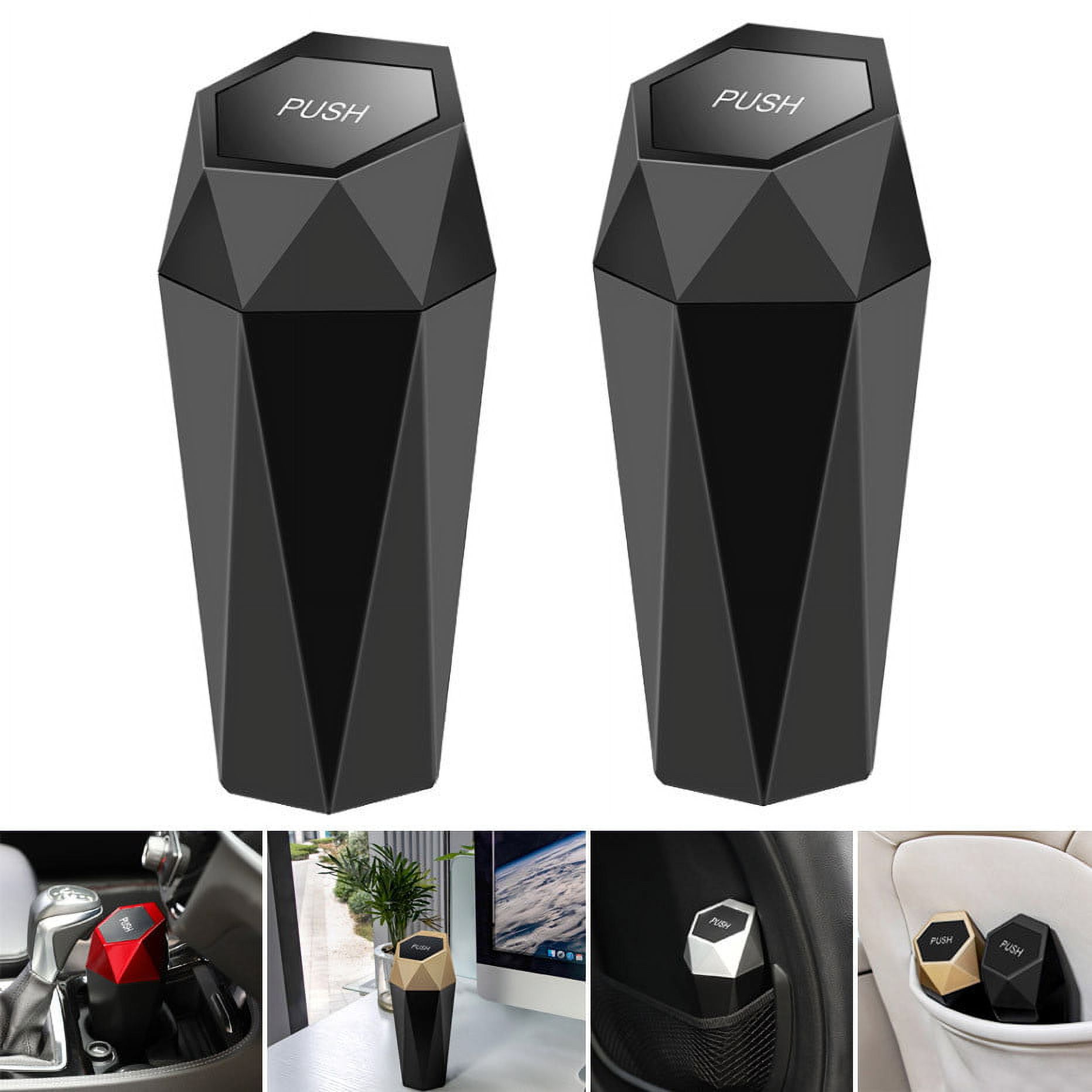 COFEST Home Decoration,Portable Car Trash Can with Lid,Diamond Design ...