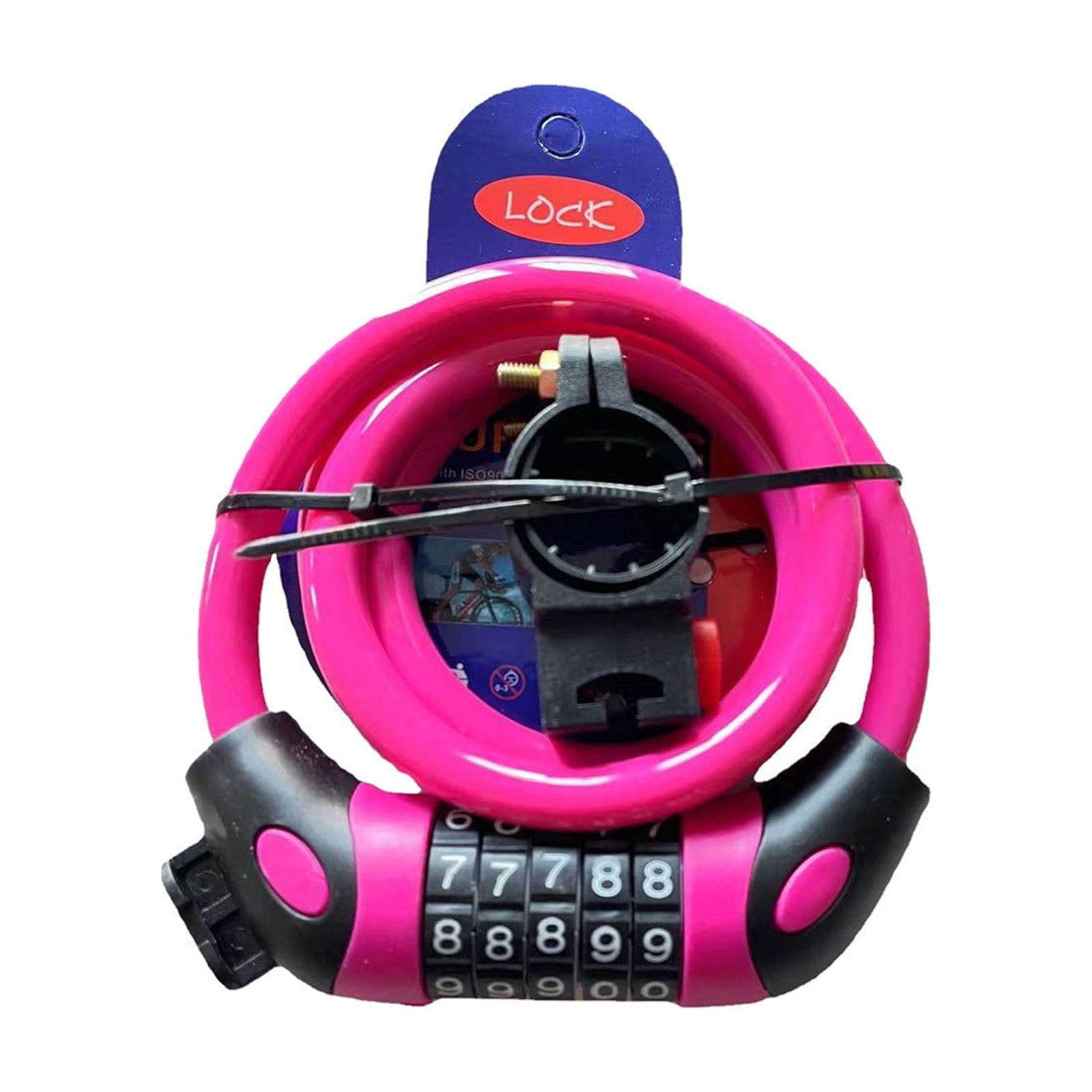 COFEST Keyless Bike Lock Cable with Resettable Combination, Portable 5 ...