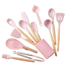 Puseky Premium 12-Piece Silicone Kitchen Utensils Set - Non-Stick, Heat ...