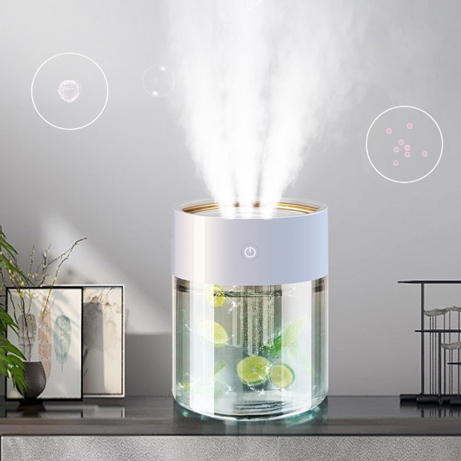 COFEST Large Capacity Humidifier， USB Three Nozzle Humidifier Multi ...