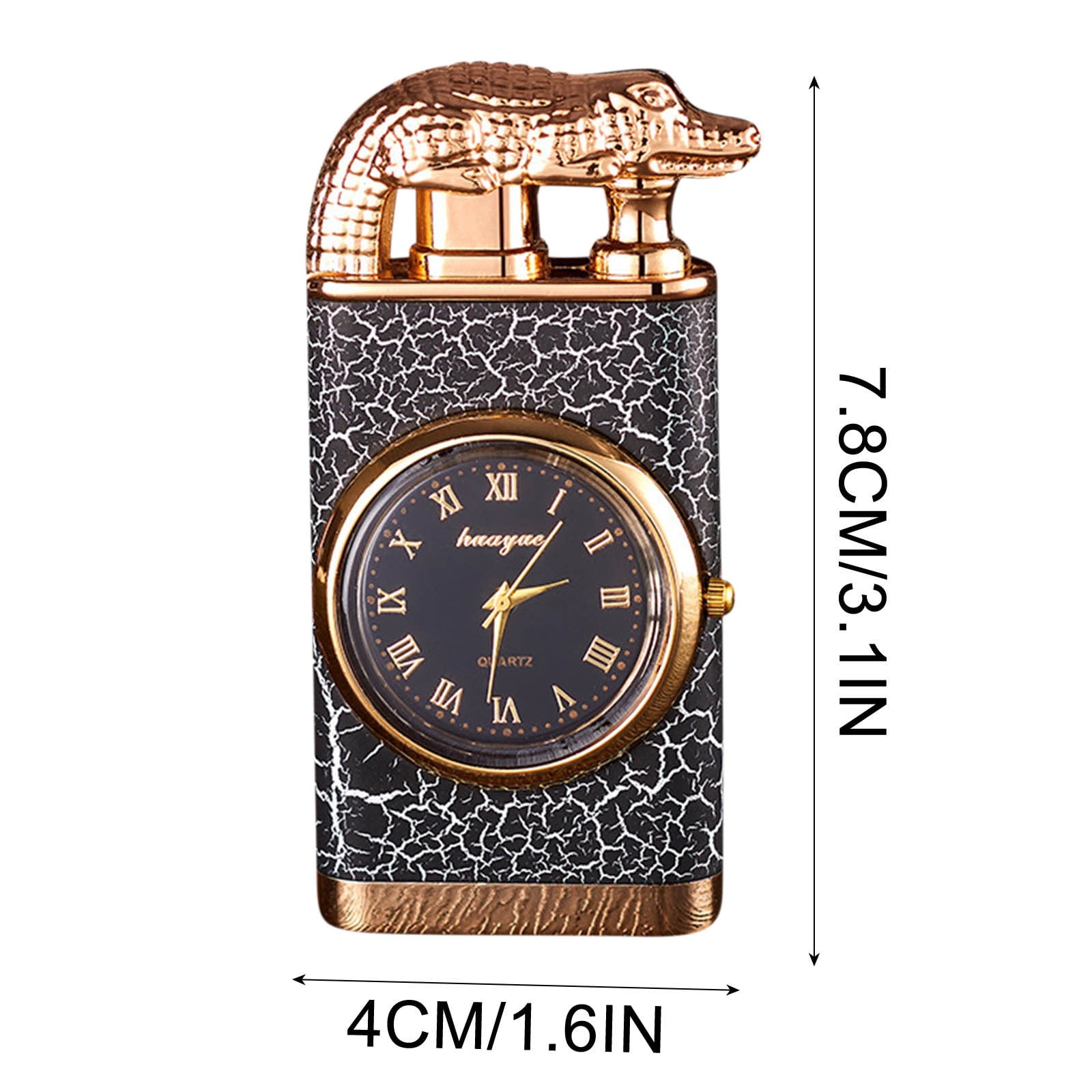 COFEST Lighter,Double Fire Switching Lighter With Quartz Watch Metal ...
