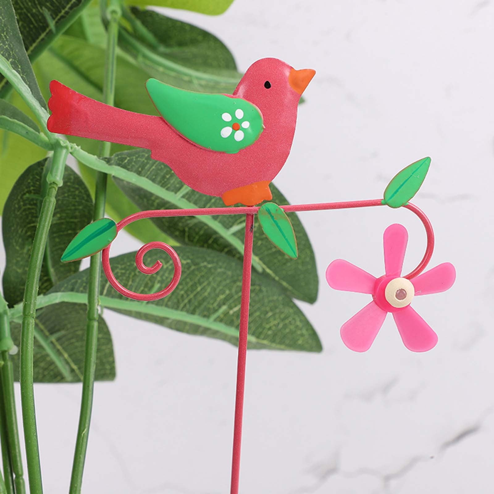 COFEST Metal Garden Decoration Stake, Potted Flower Pot Plug-in ...