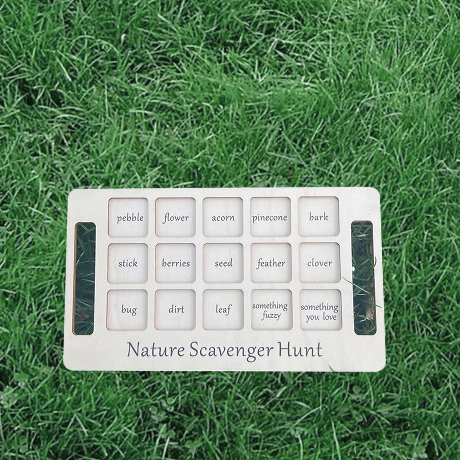 COFEST Natured Based Outdoor Scavenger Hunt Board, Wooden Tray Outdoor ...