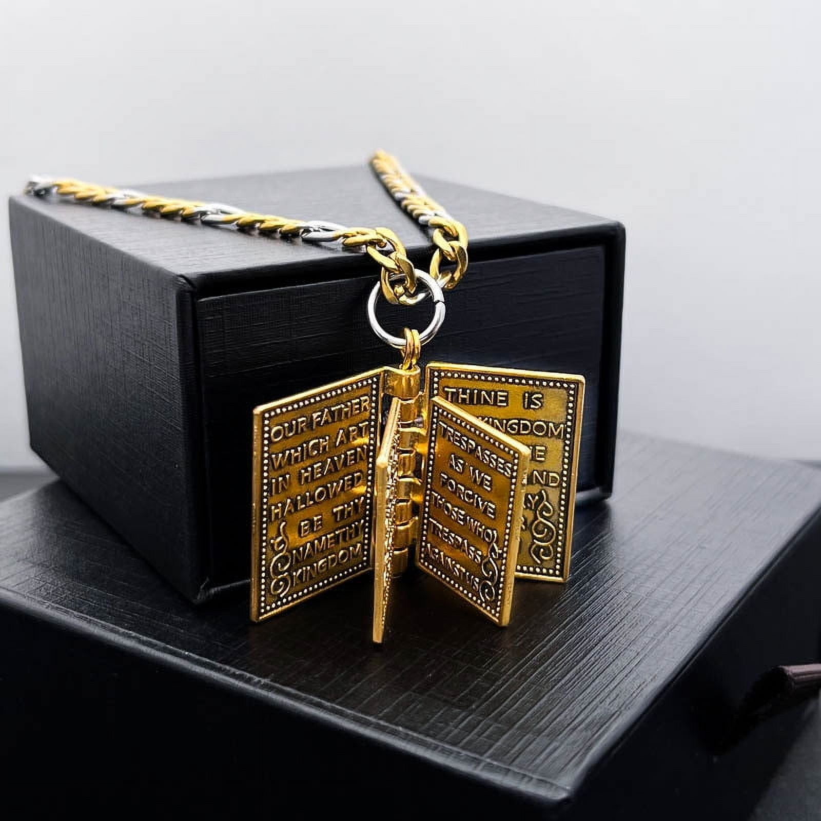 COFEST Personalized Hip Hop Flip Book Necklace - Trendy Gold Jewelry ...