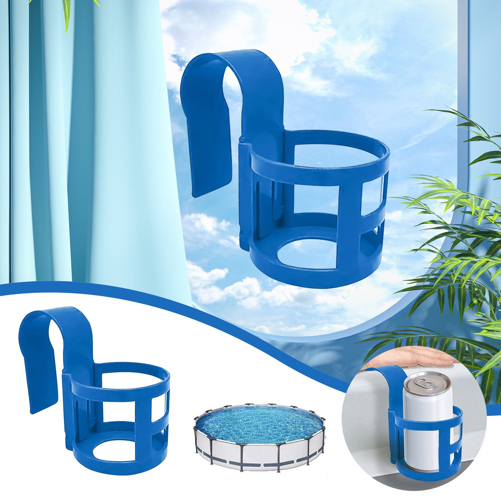 COFEST Poolside Cup Holders for Above Ground Pools, No-Spill Drink ...