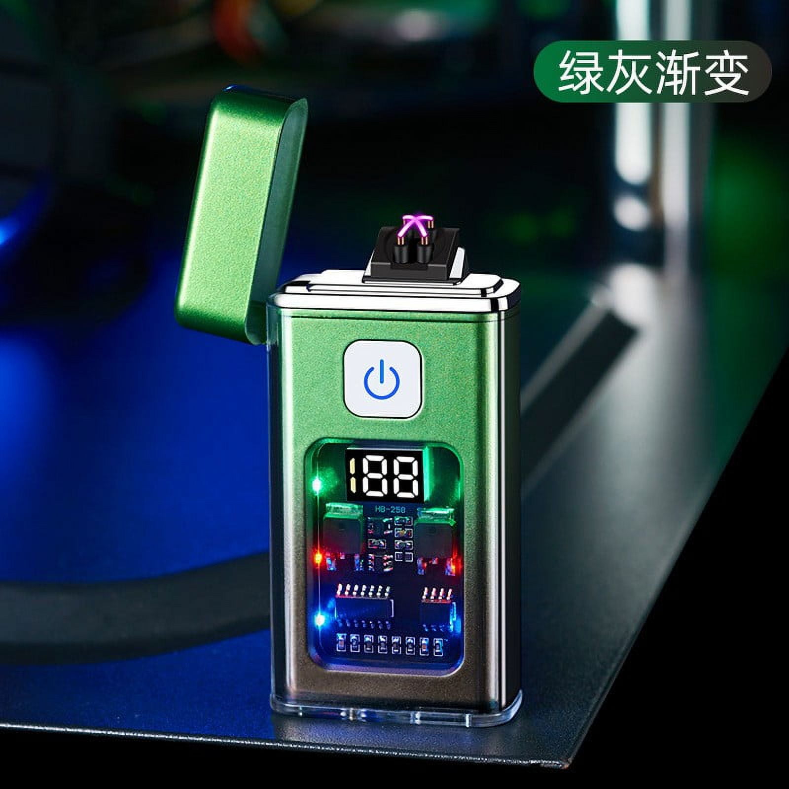 COFEST Rechargeable Electric Lighters,Dual Arc Lighter,Transparent ...