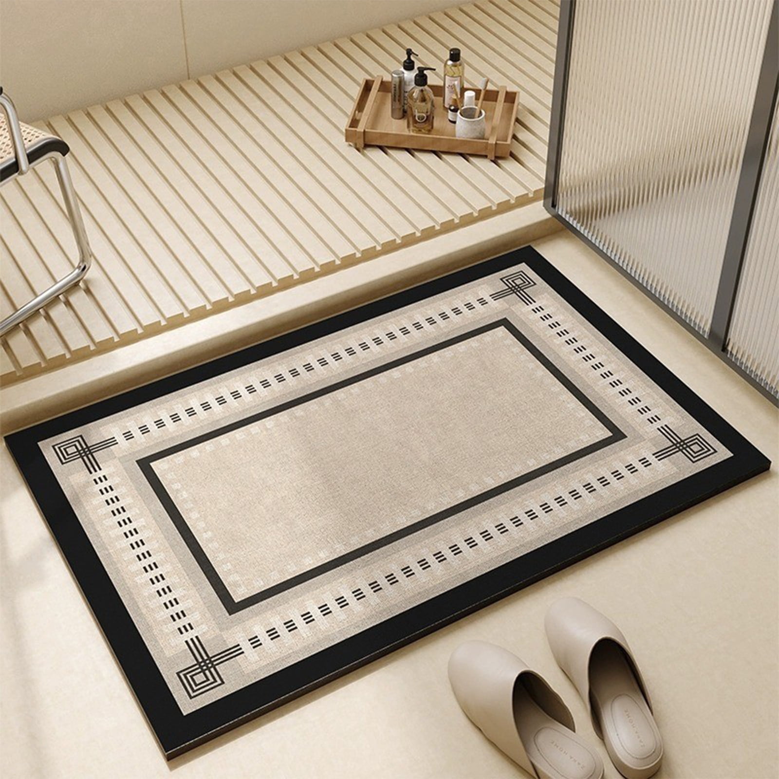 COFEST Safety Non-Slip Bathroom Floor Mat with Super Absorption, Quick ...