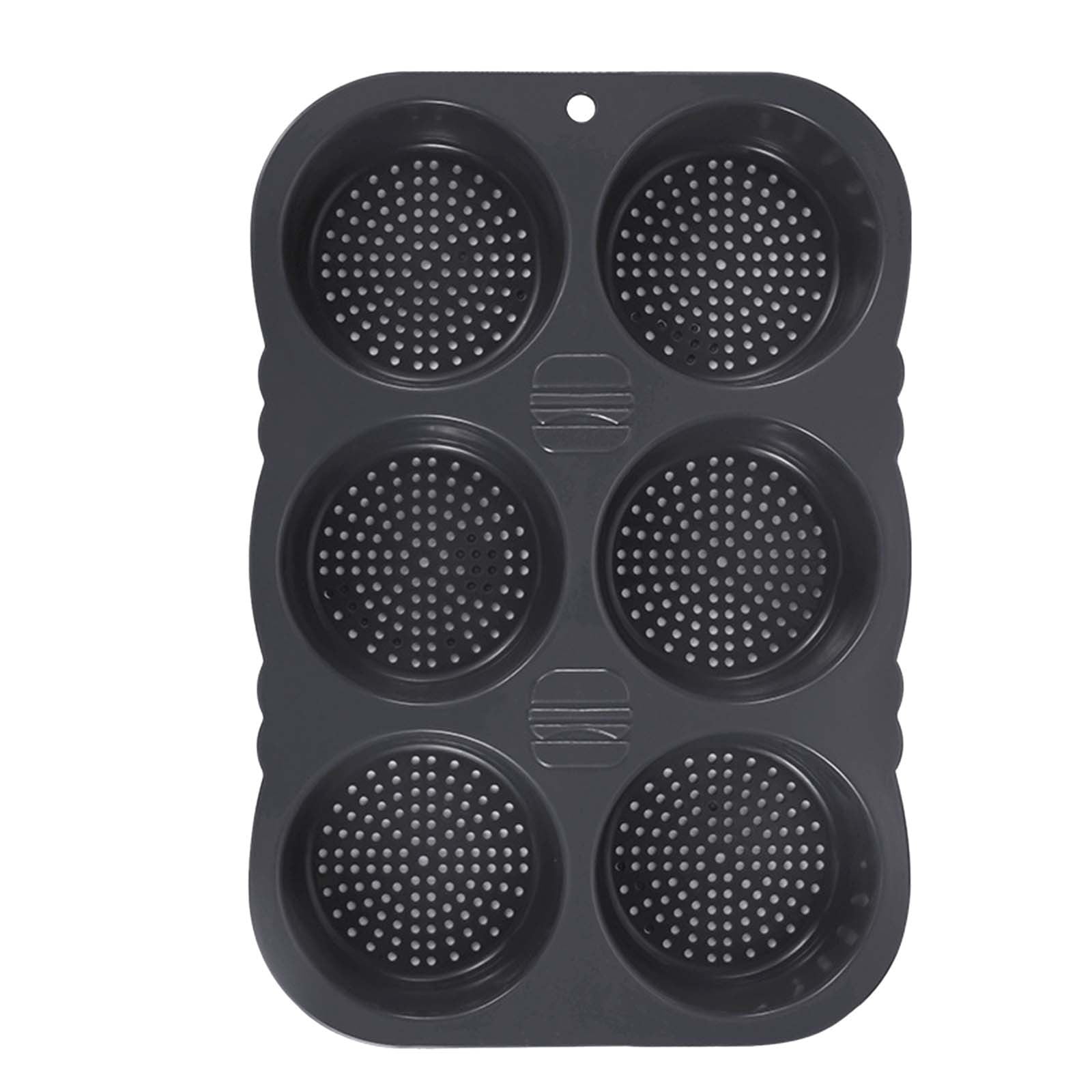 COFEST Silicone Hamburger Bun Mold Burger Mold Easy Release with Holes ...