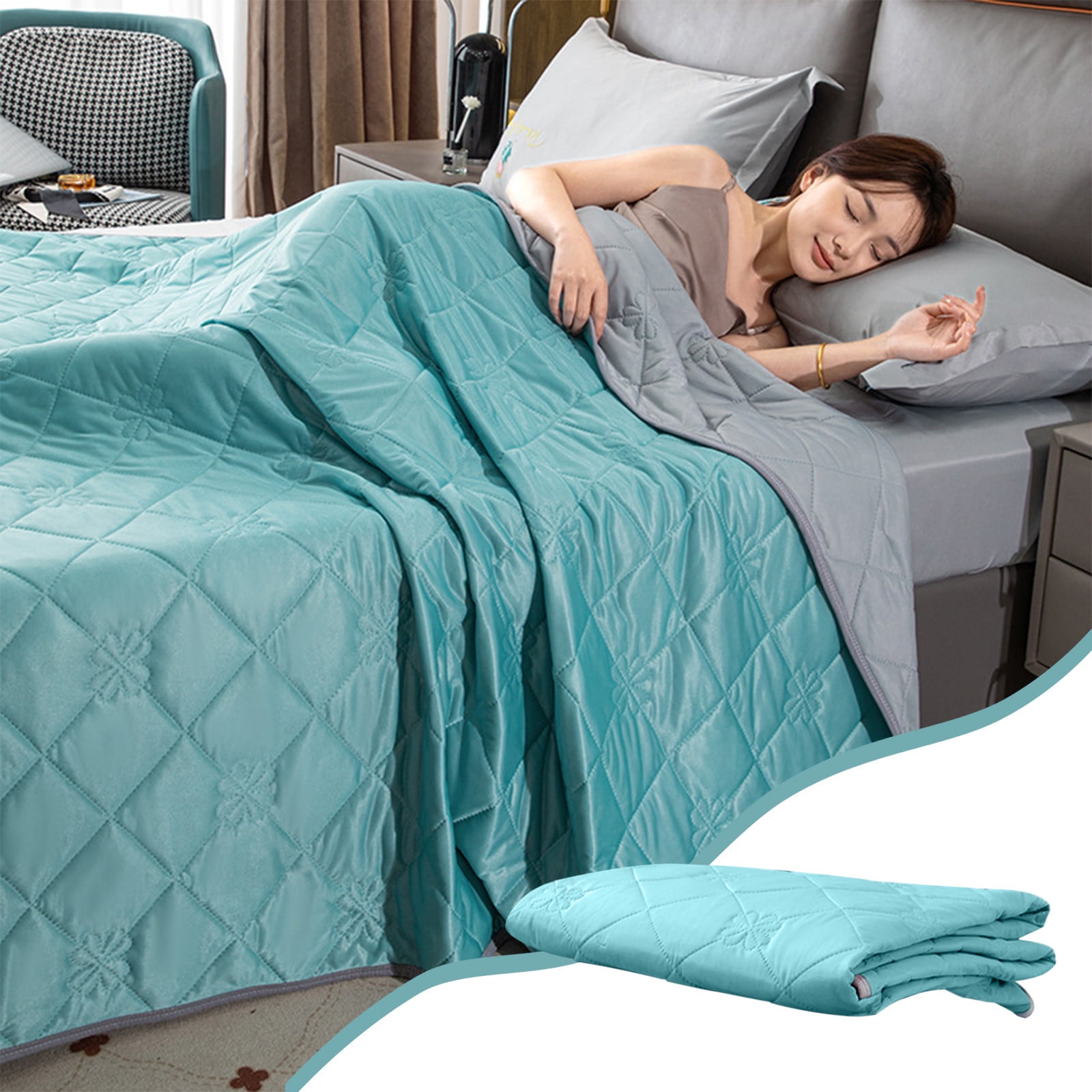COFEST Summer Cooler Quilt for Hot Sleepers and Night Sweats， Cooler ...