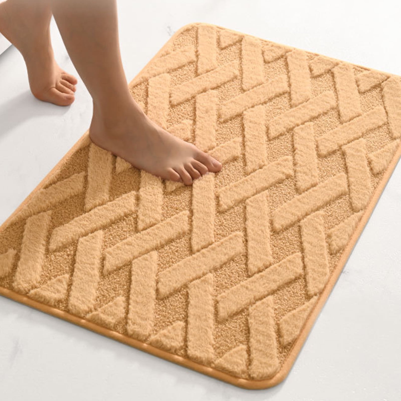 COFEST Super Absorbent Bathroom Floor Mat, Machine Washable Non-Slip ...