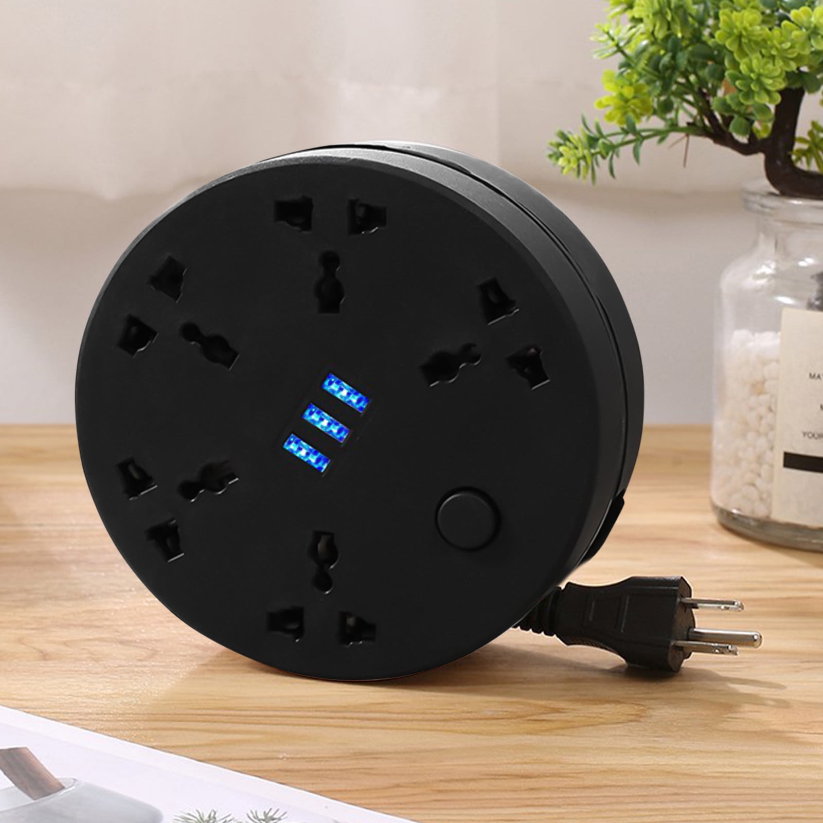 COFEST Travel Power Strip， 6.56Ft Extension Cord with 3 USB Ports and 5 ...