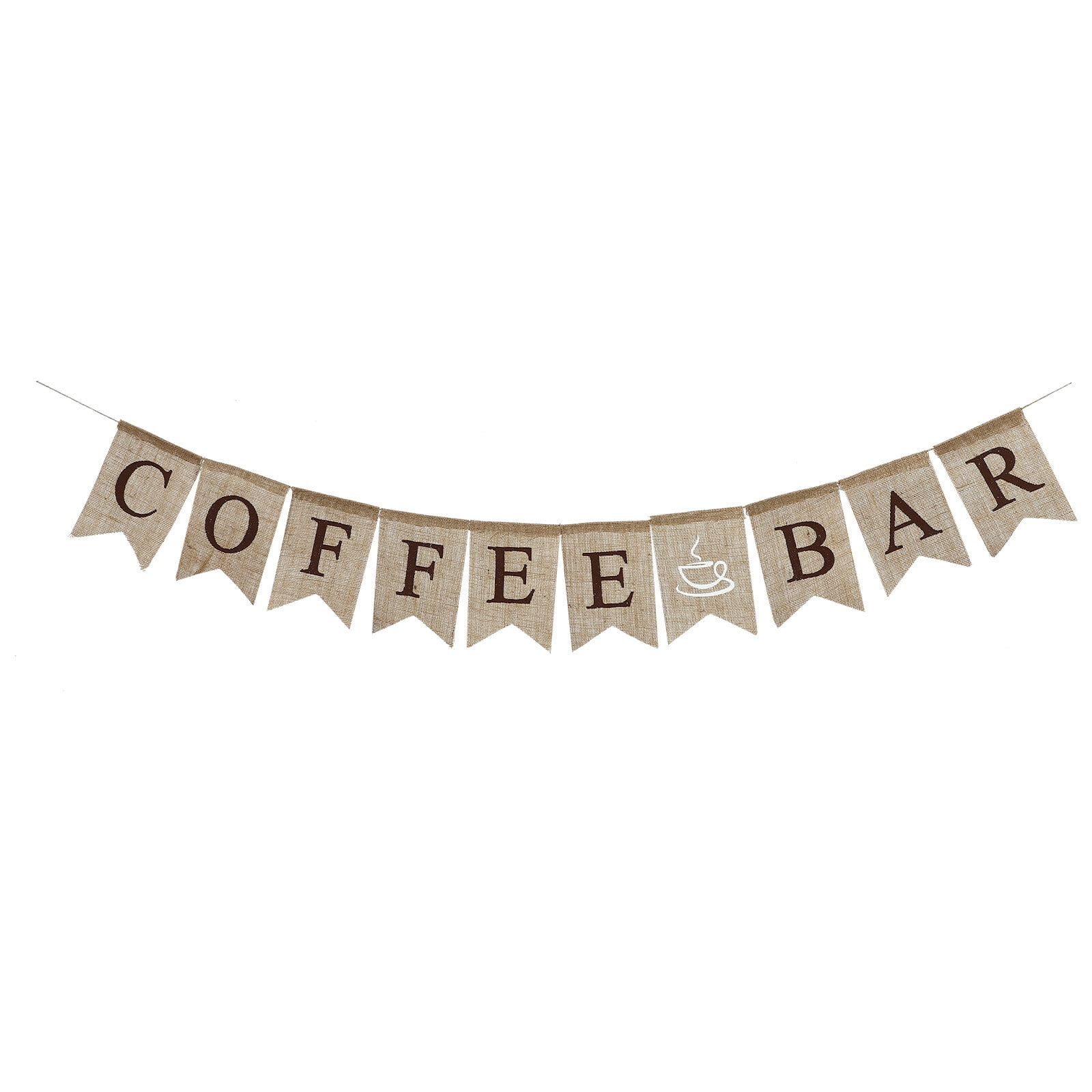 COFFEE BAR Letter Printing Swallowtail Banner Gathering Party Garland ...