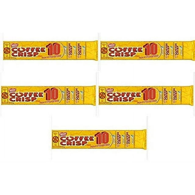 COFFEE CRISP Minis, 575g/20.3oz., (5 Packs of 10 Mini Chocolate Bars ...