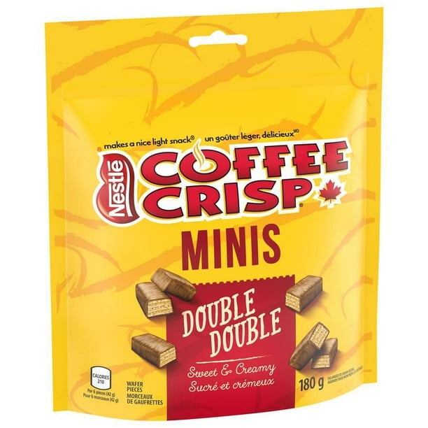 COFFEE CRISP Minis Double Double, Sweet & Creamy Milk Chocolate Bars ...