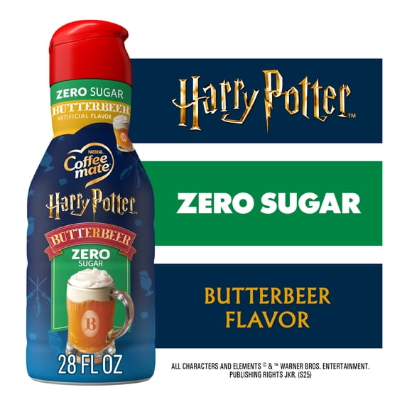 Coffee mate Harry Potter Butterbeer Flavored Creamer, Zero Sugar Liquid ...