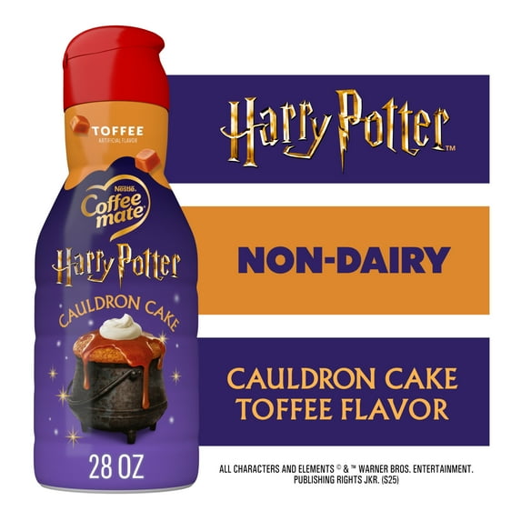 Coffee mate Harry Potter Cauldron Cake, Toffee Flavored Creamer, Liquid Coffee Creamer 28 fl oz ...
