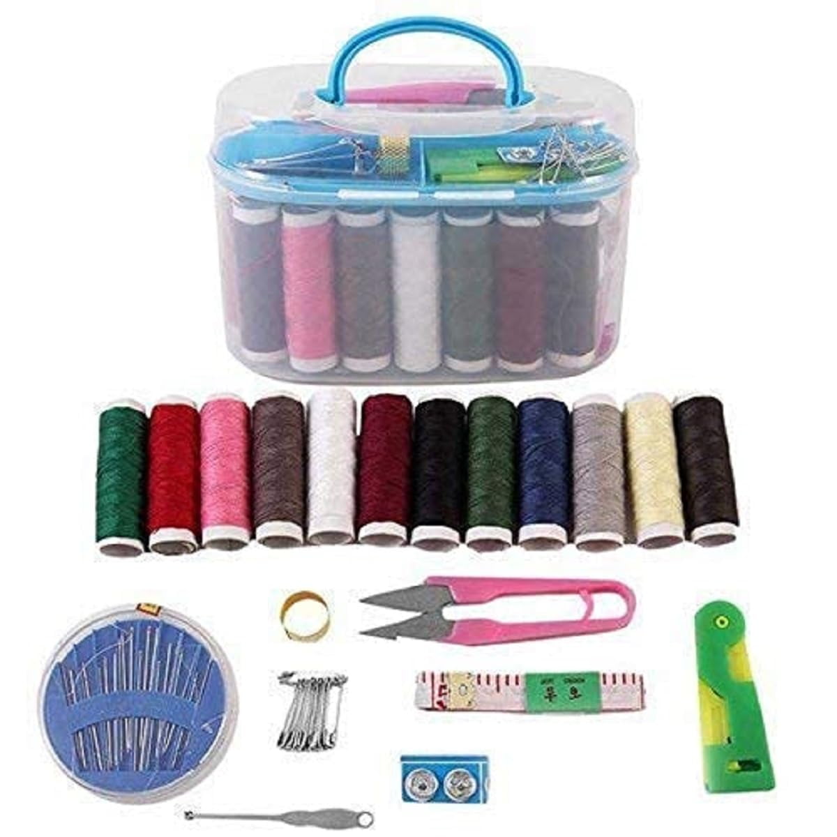 COFIEX Double Layer Portable Travel Sewing Kit Box Compact Sewing ...