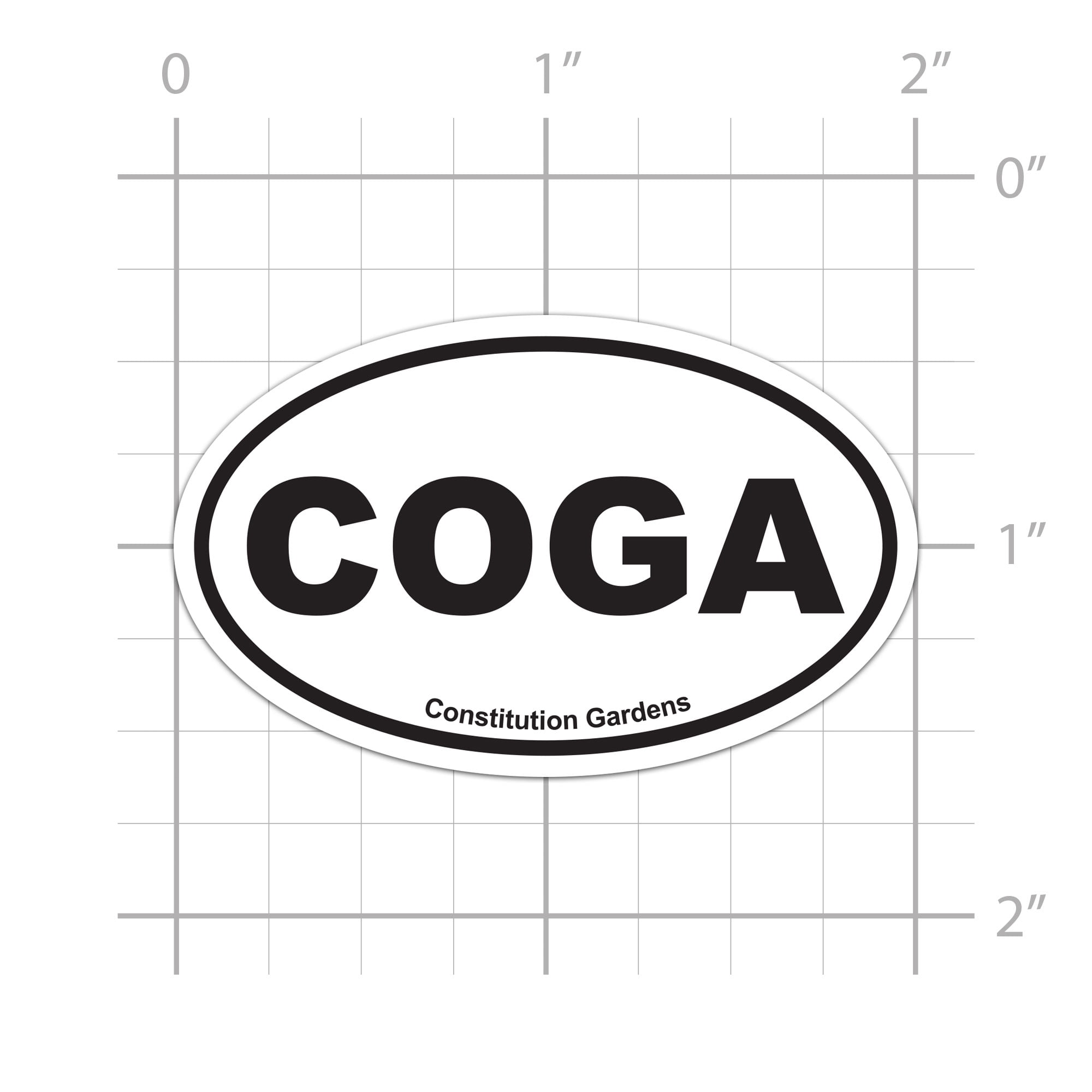 COGA Constitution Gardens Sticker for water bottle phone tumbler hard hatCOGA travel explore ...