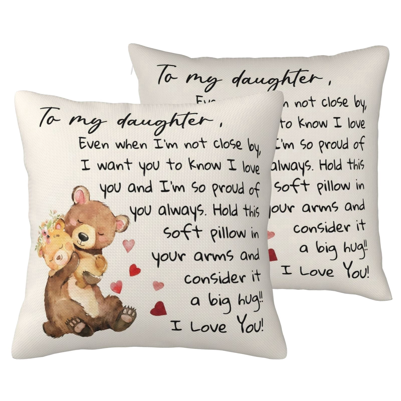 COGL to My Daughter Throw Pillow Cover, 20 x 20 Inch Christmas Daughter ...