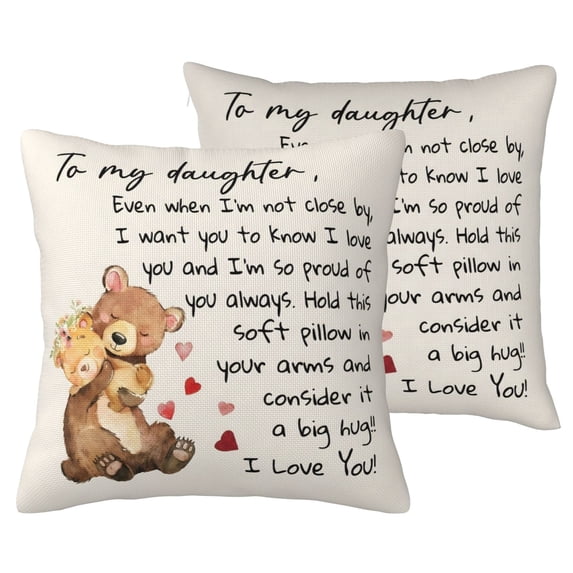 COGL to My Daughter Throw Pillow Cover, 20 x 20 Inch Christmas Daughter ...
