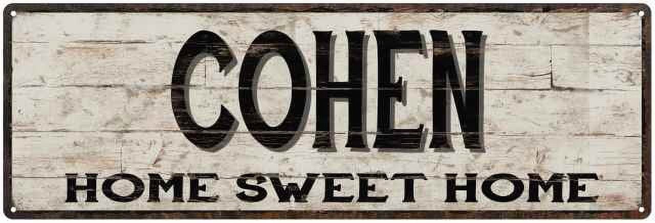 COHEN Rustic Home Sweet Home Sign Gift 6x18 Metal Decor 206180084320 ...