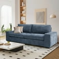 COHOME 3 Seat Classic Modern Sofa with Square Armrest, and Easy Assembly (Blue) - Walmart.com