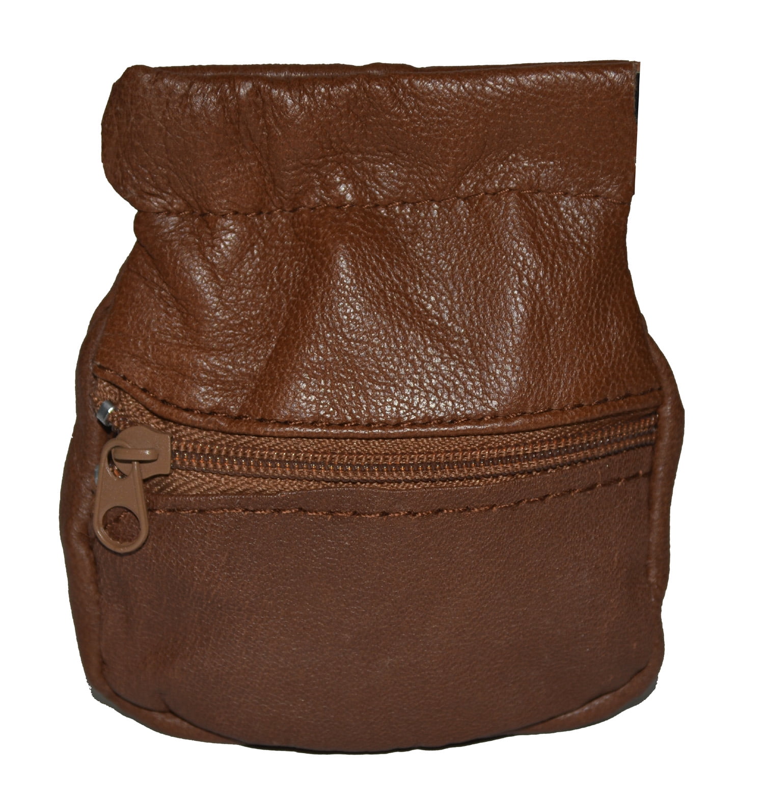 COIN PURSE SQUEEZE ACTION KEYRING ZIPPER NEW Genuine Leather - Walmart.com
