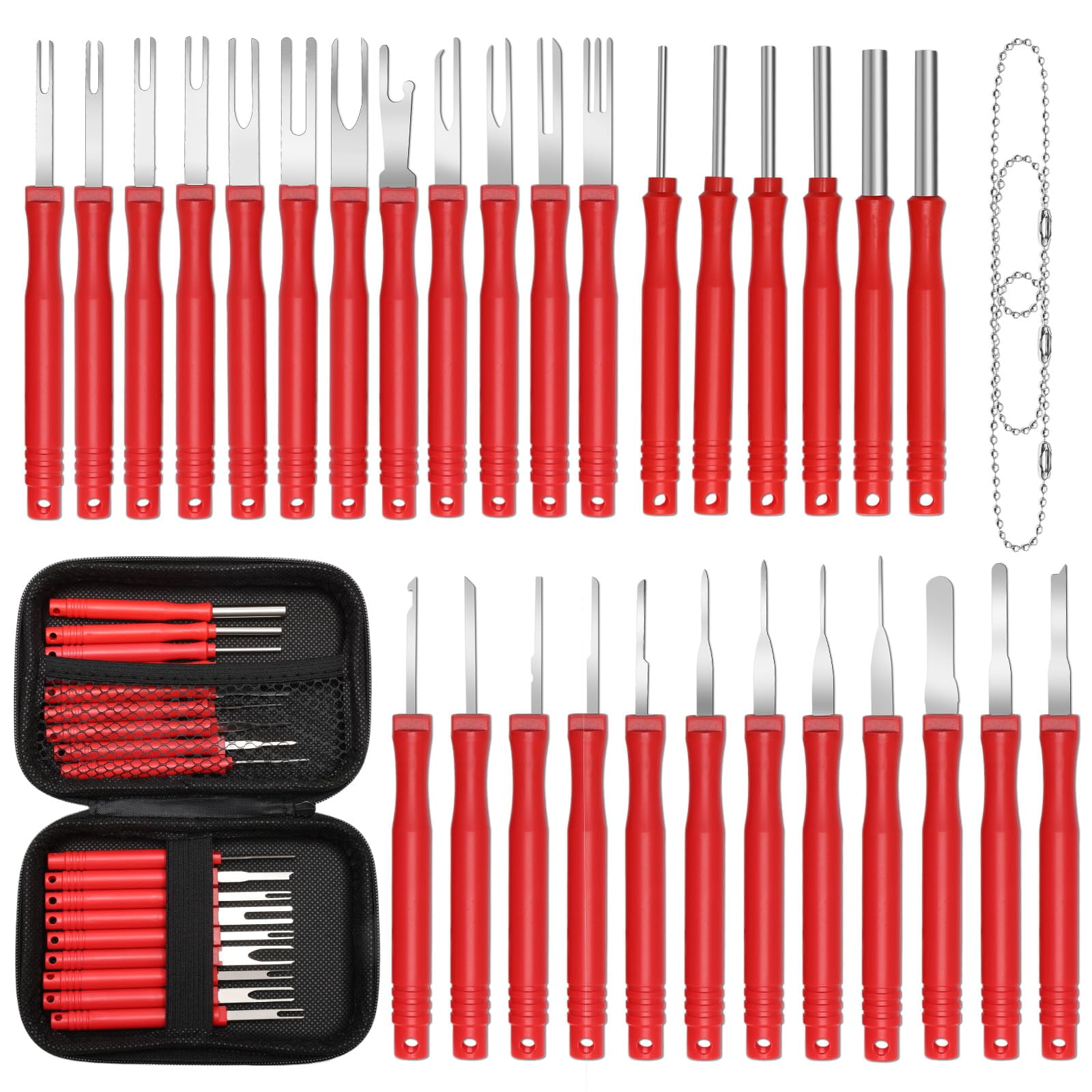 COITEK 34Pcs Terminal Removal Tool Kit, Electrical Pin Removal Tool Kit ...